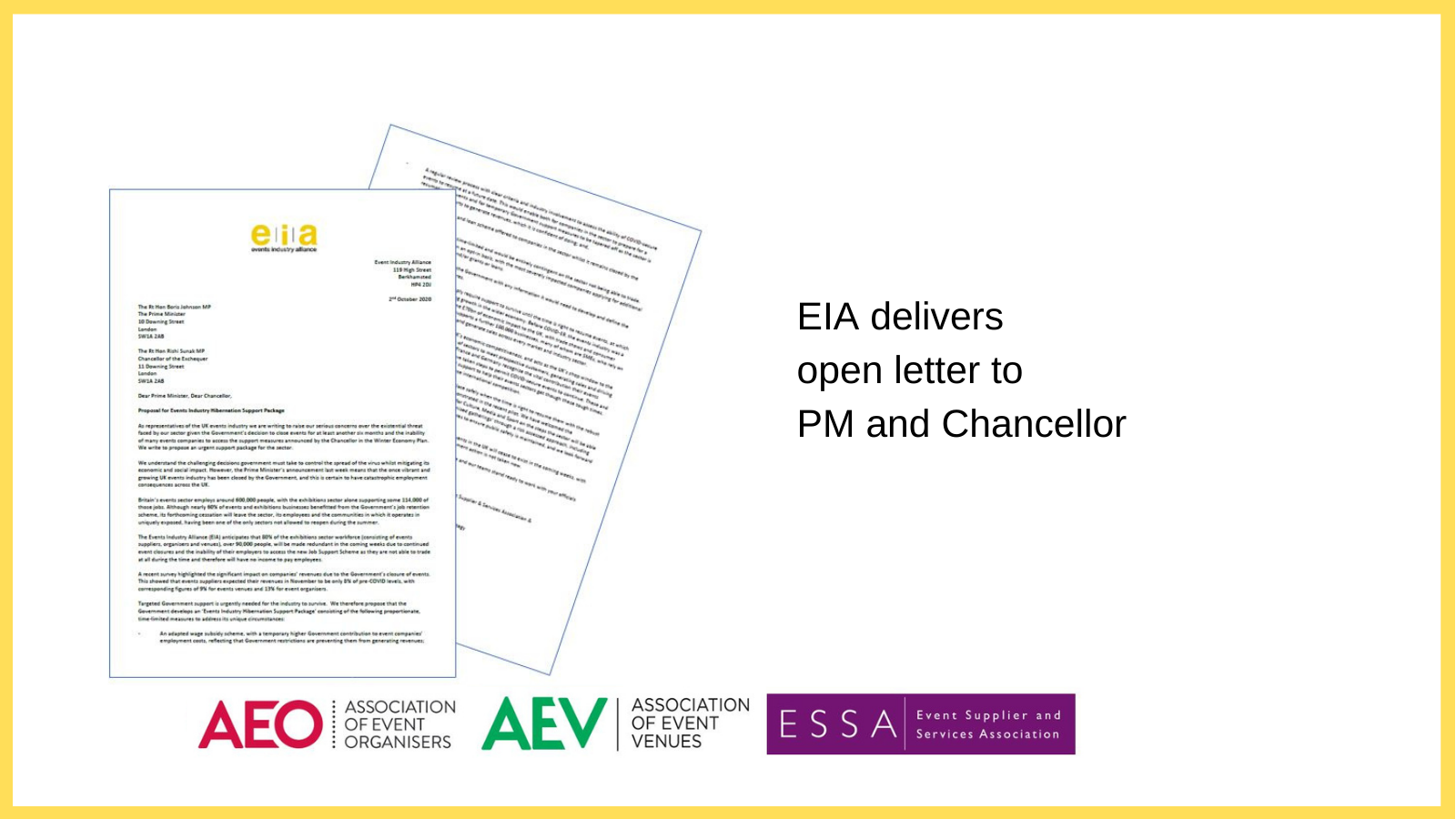 EIA delivers open letter to PM and Chancellor - AEV