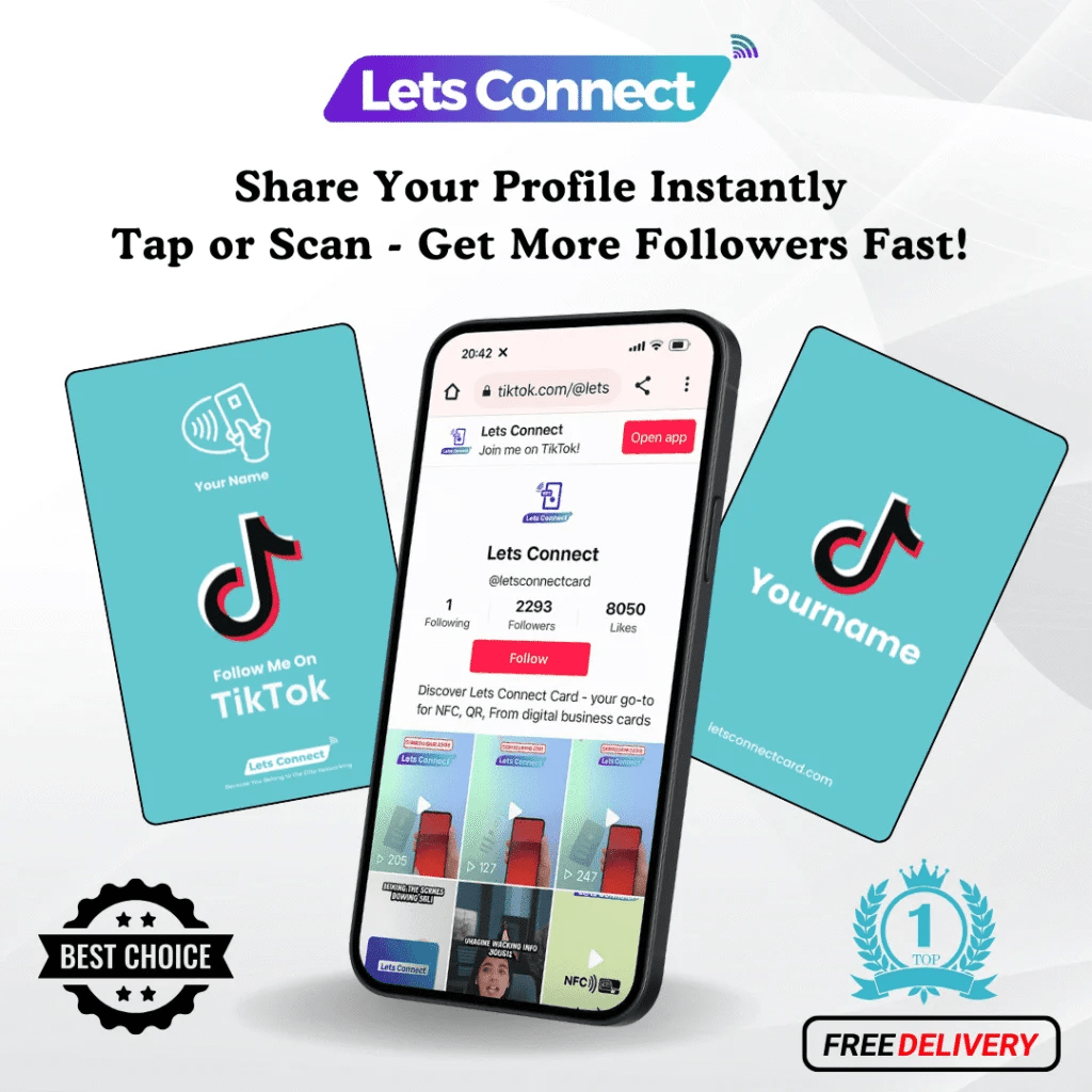 TikTok Display Card with NFC & QR Code - The Business Show 2026