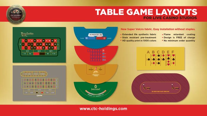 Table game layouts for casino studios - ICE London 2024
