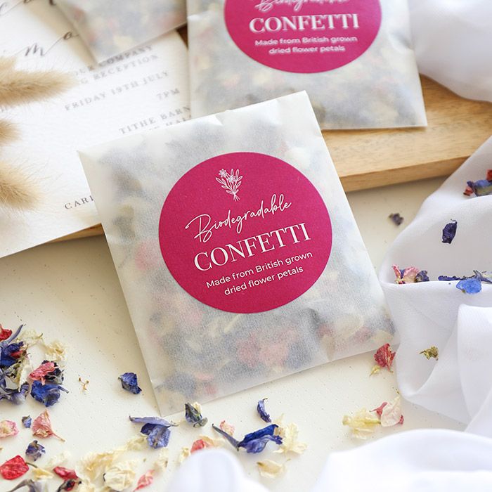 VIOLET BIODEGRADABLE PETAL CONFETTI SACHET (PACK OF 50) - Retail Revealed