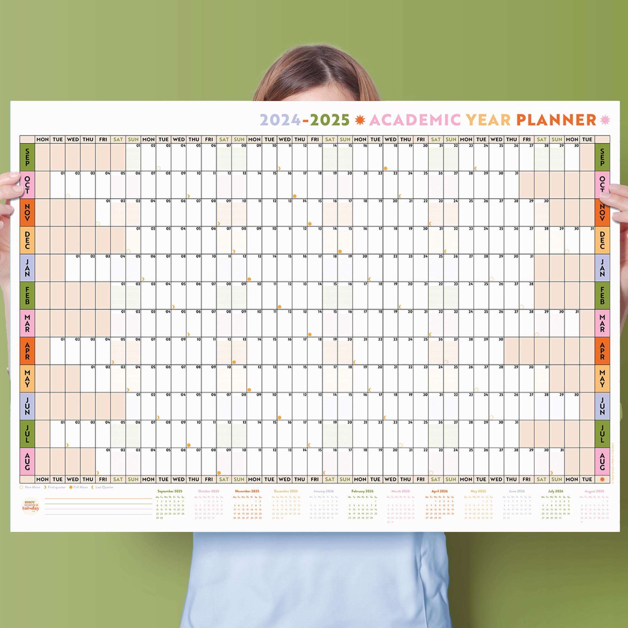 2024-2025 Academic Year Wall Planner | A1 | Shine Bright - Retail Revealed