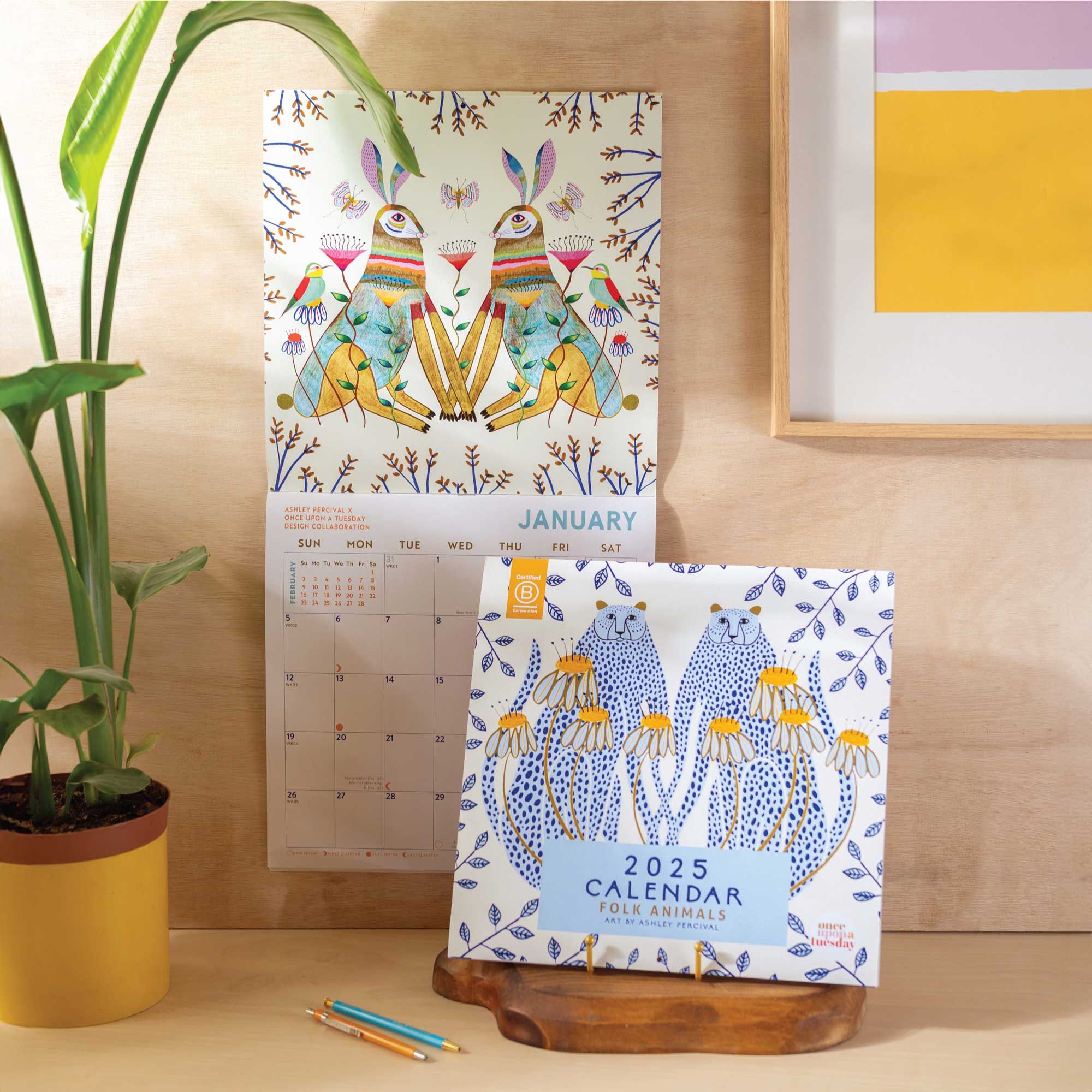 2025 Calendar | Artist Collab with Ashley Pervical | Folk Animals ...