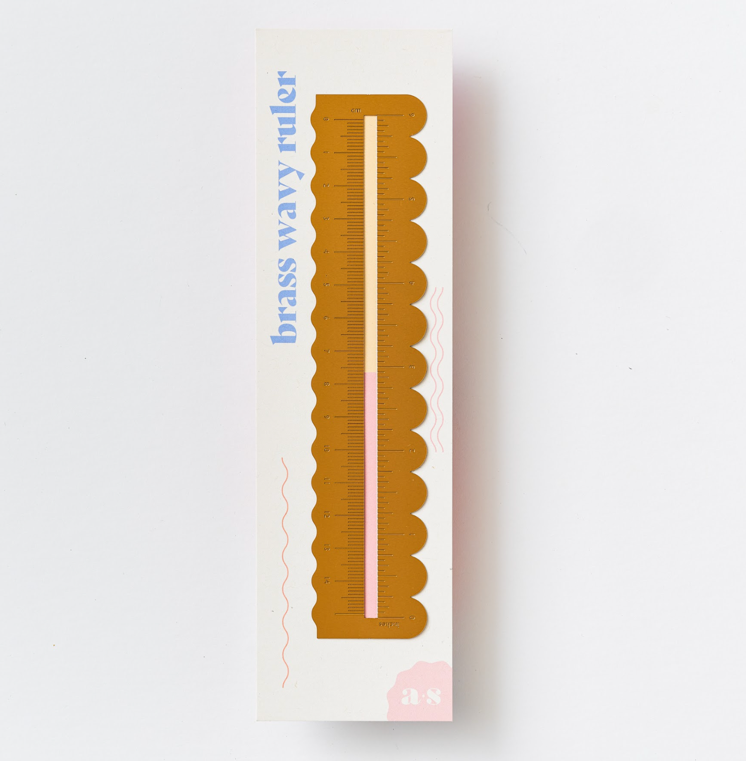 Brass Wavy Ruler - REVEAL