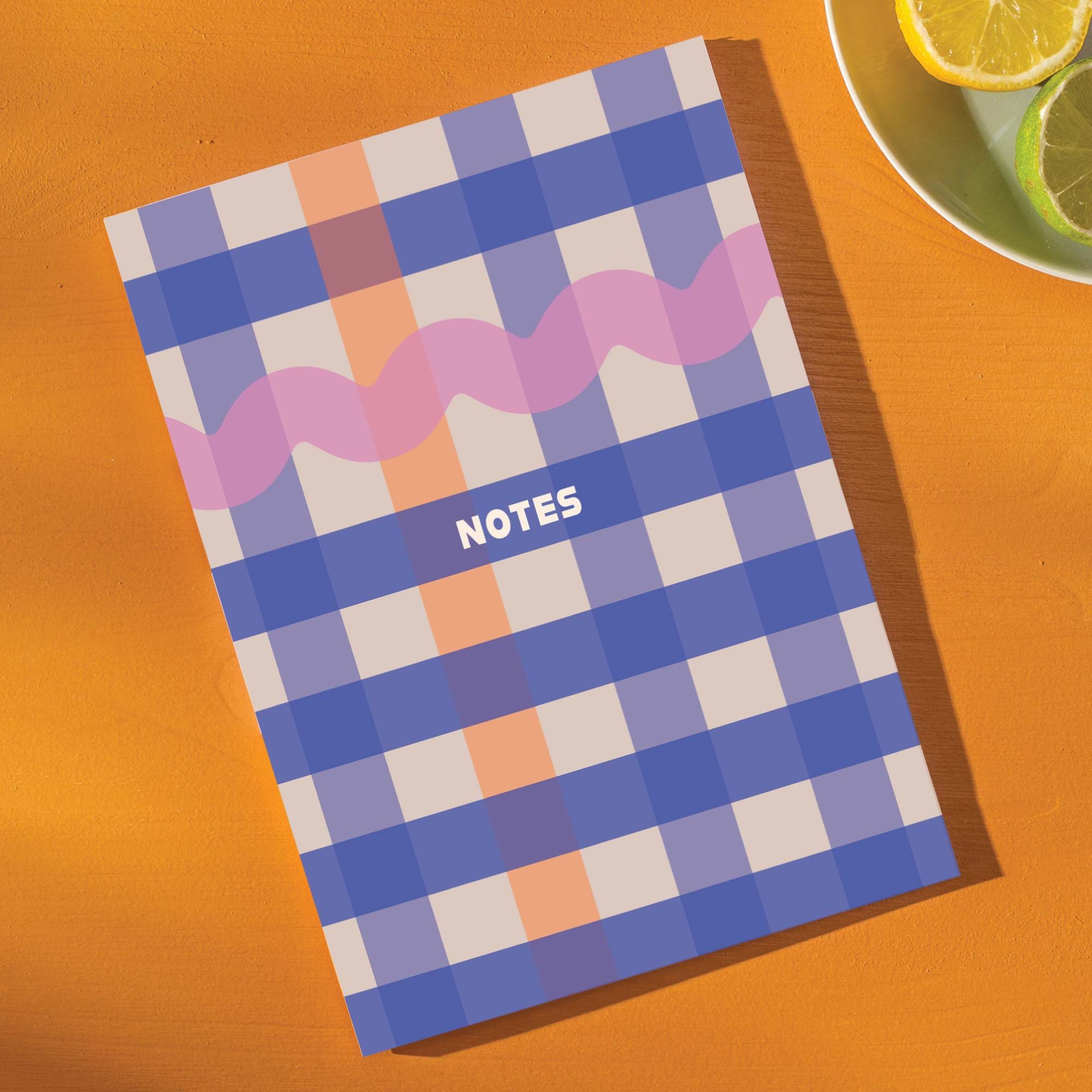 A5 Cobalt Check Notebook - Retail Revealed