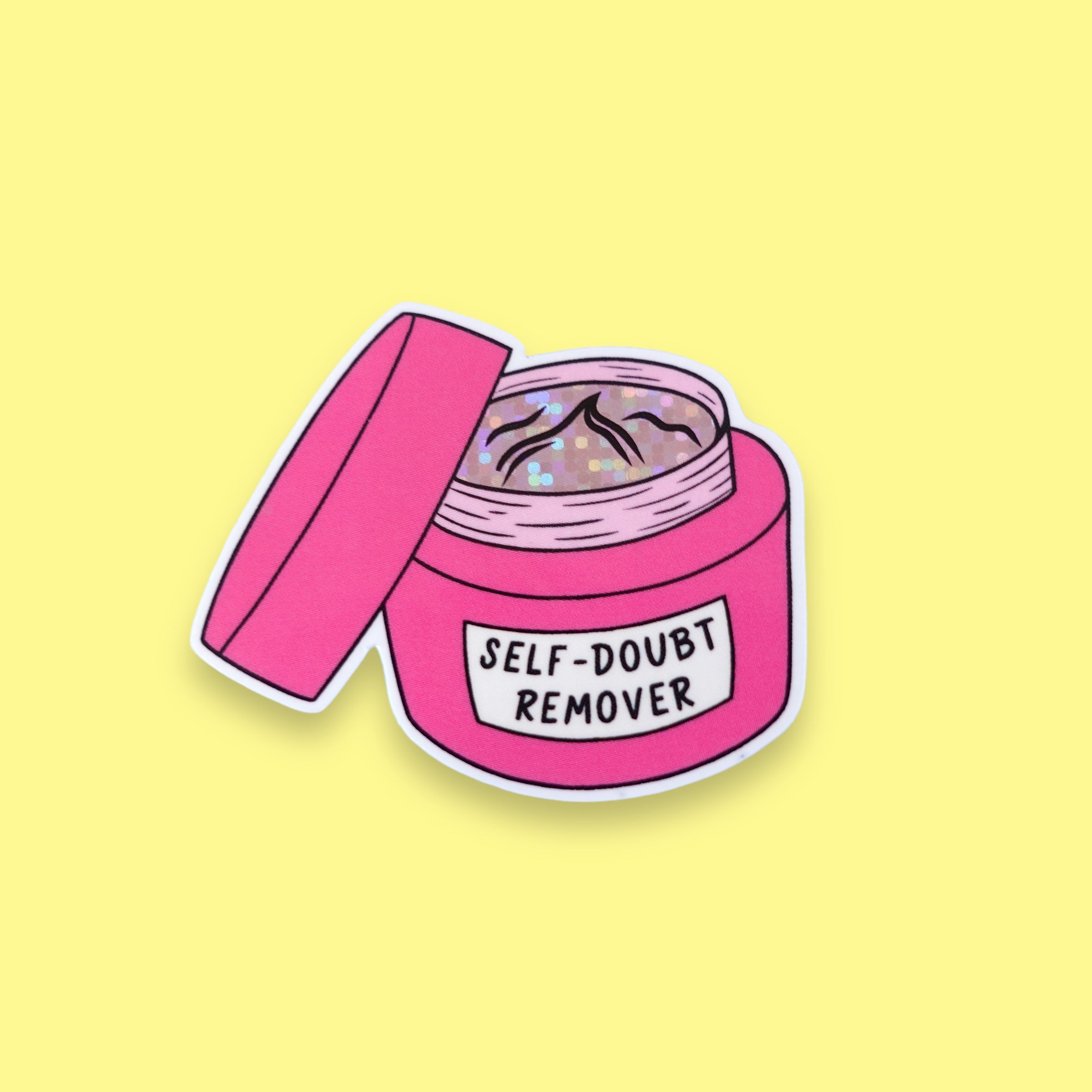 Self-Doubt Remover Glitter Sticker - REVEAL