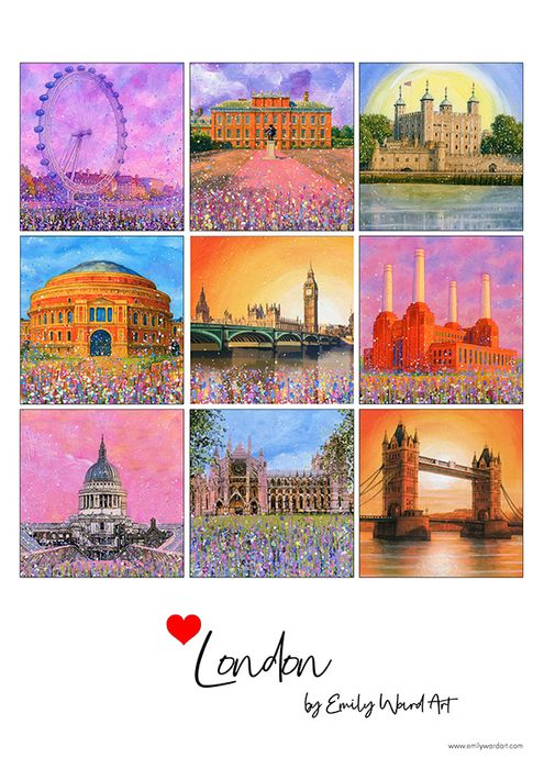 Emily Ward Art - London Tea Towel - Top Drawer 2025