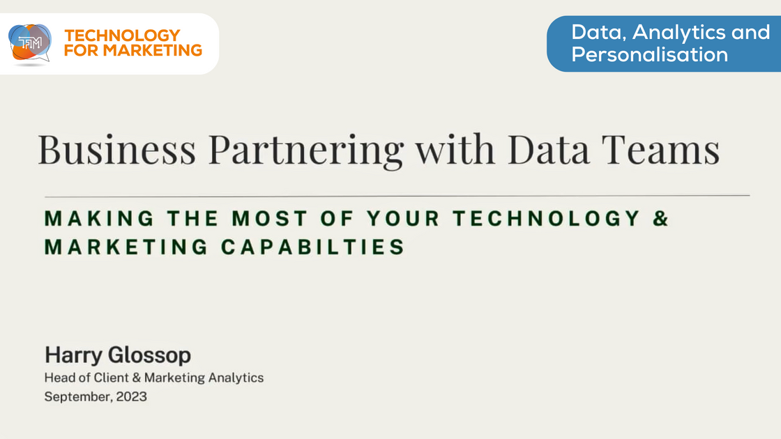 Strategic partnerships: Using the skills of your data team to drive ...