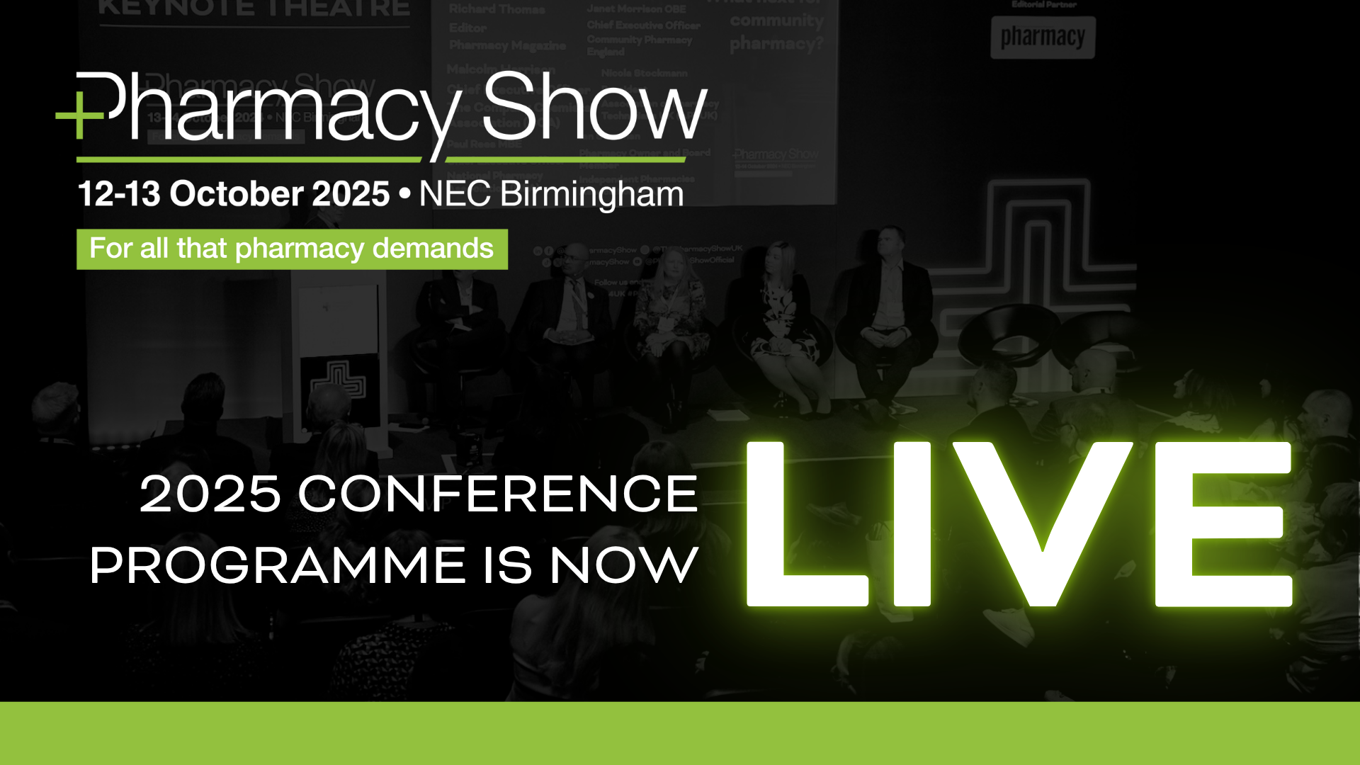 The Pharmacy Show 2025 Conference Programme is now LIVE!