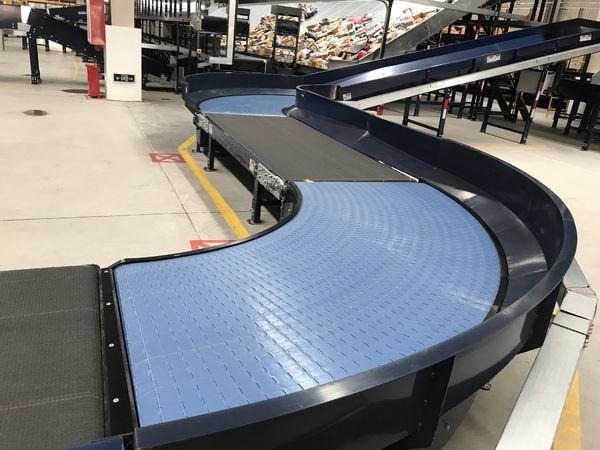HS-2000A Flattop Curved Modular Belt Conveyors - APPEX