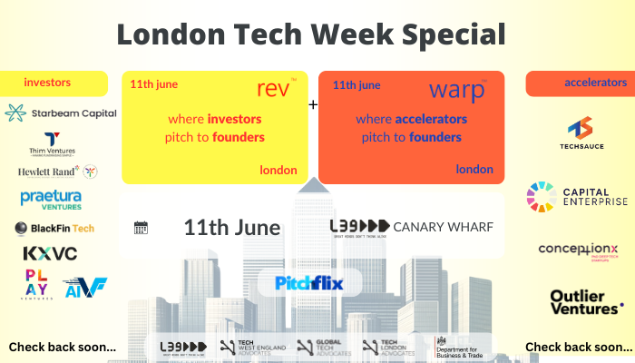 rev™ London June 2025: London Tech Week Special - VCs Pitch to You! - London Tech Week 2026