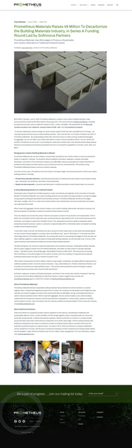 Prometheus Materials Raises $8 Million To Decarbonize the Building Materials Industry, in Series ...