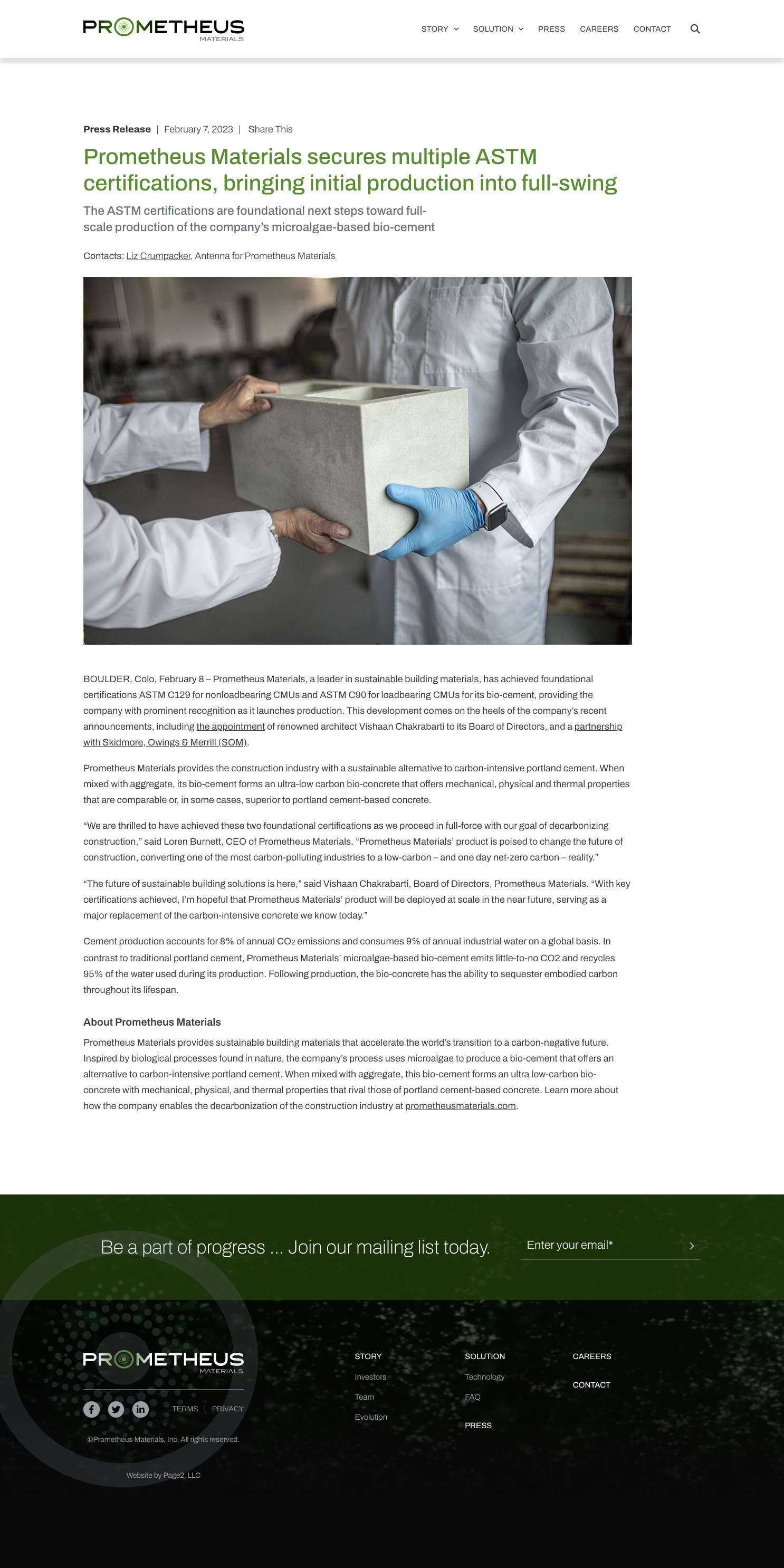 Prometheus Materials secures multiple ASTM certifications, bringing ...