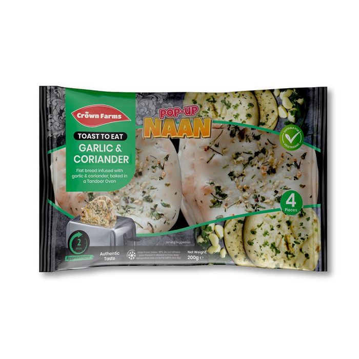 Crown Farms Garlic & Coriander POP UP Naan - IFE 2025