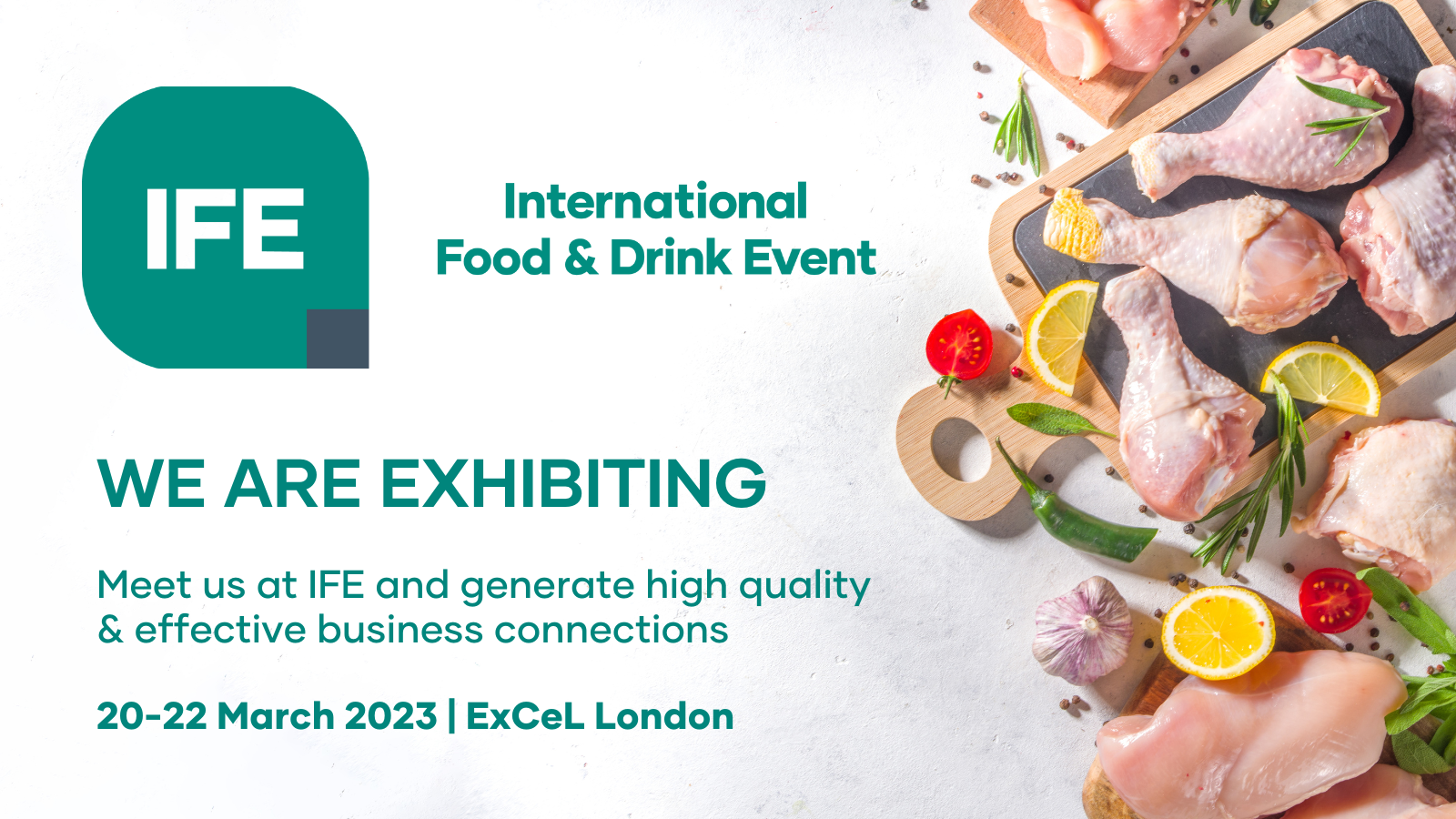 Download free social graphics - IFE, International Food & Drink Event 2024