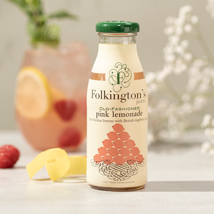 Folkington's old-fashioned pink lemonade - 250ml glass bottle - IFE ...