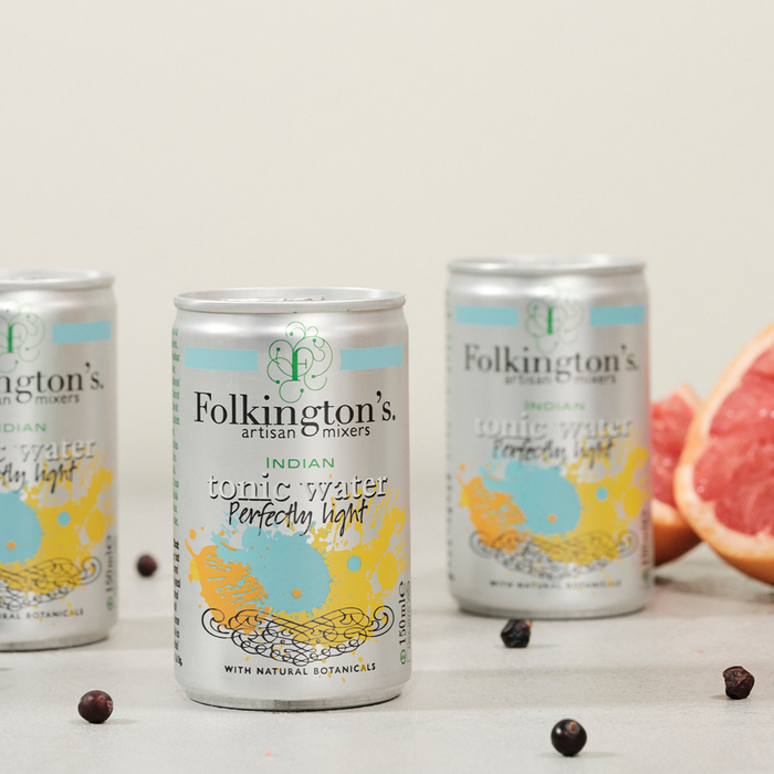 Folkington's Indian tonic water (light) - 150ml can - IFE ...