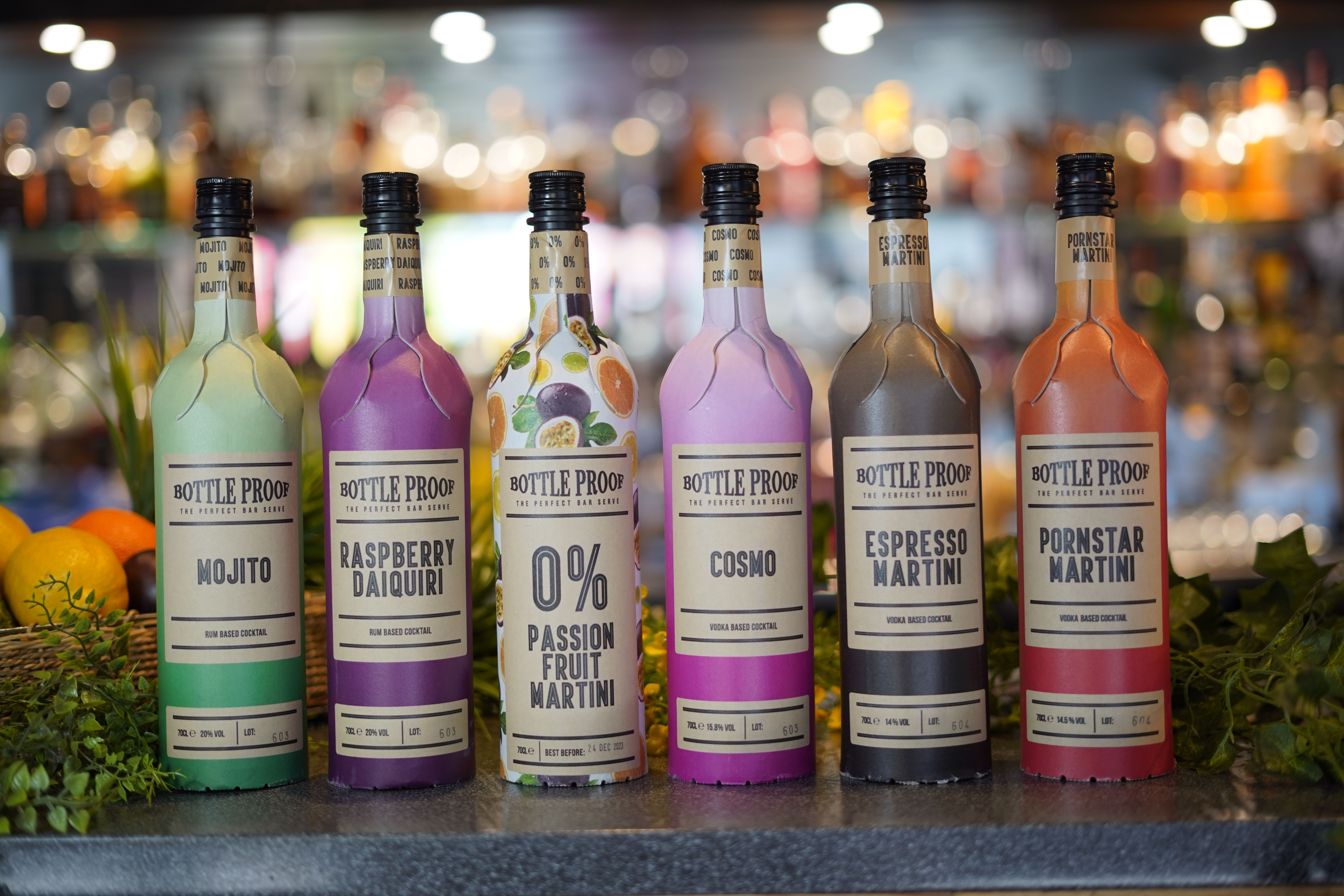 Bottleproof Cocktails expands recyclable paper bottle cocktail range