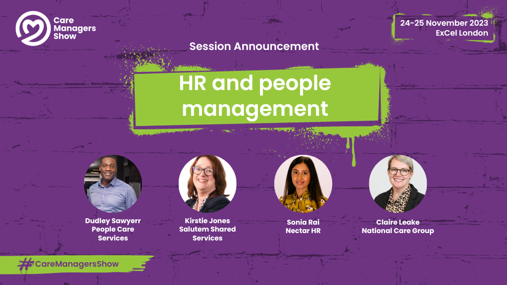 Session announcement: HR and people management - Care Managers Show 2024