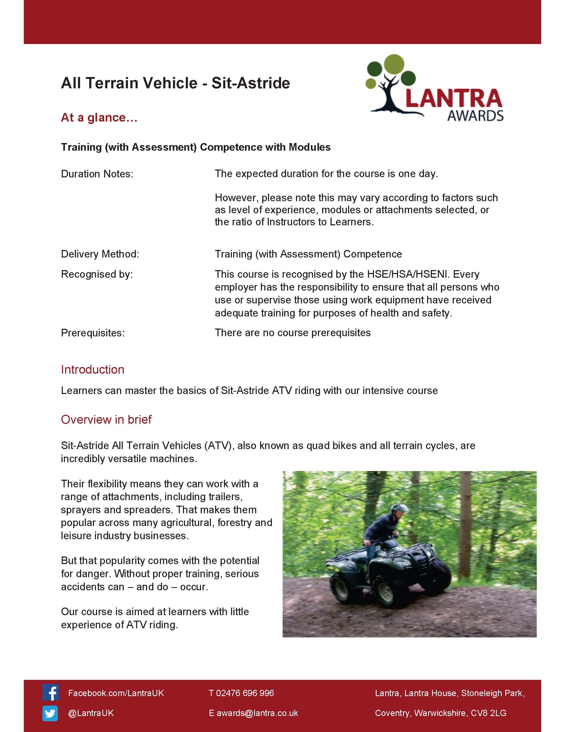 All Terrain Vehicle Driver - Training - The Emergency Services Show