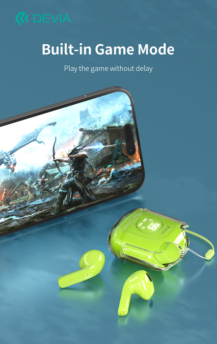 Devia - TWS-M6 - True Wireless Earbuds, Charging Case & Lanyard - White ...