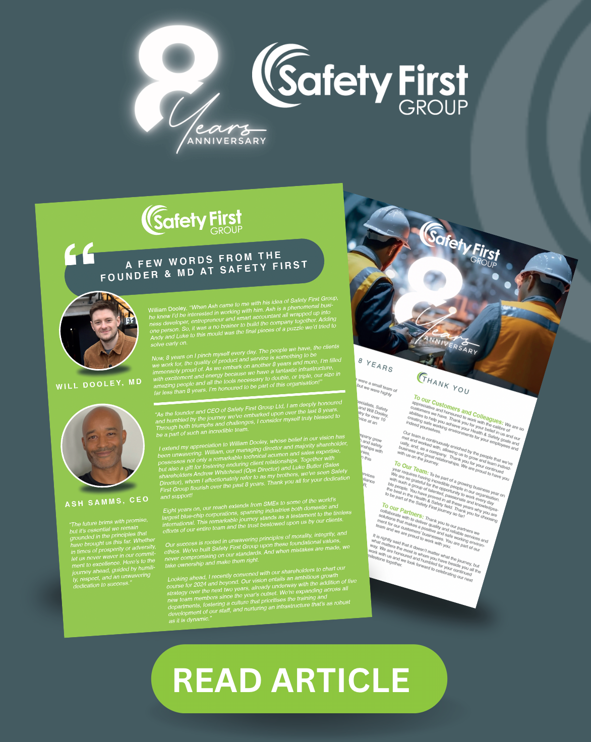 Celebrating 8 Years of Safety First! - The Health & Safety Event 2025