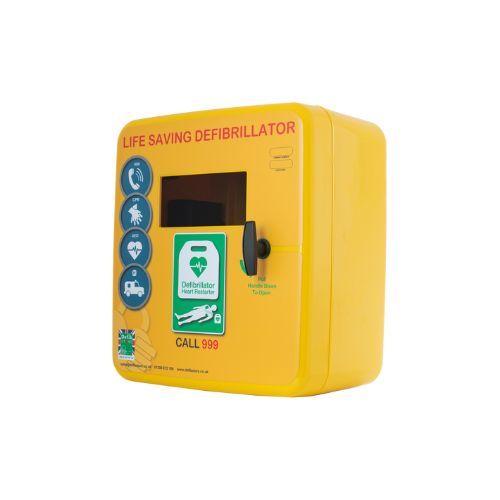 Defib Store 4000 Defibrillator Cabinet - Unlocked - Yellow - The ...