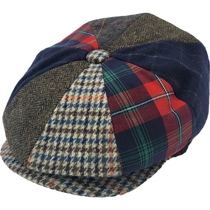 Patchwork Eight Panel Newsboy Cap - REVEAL