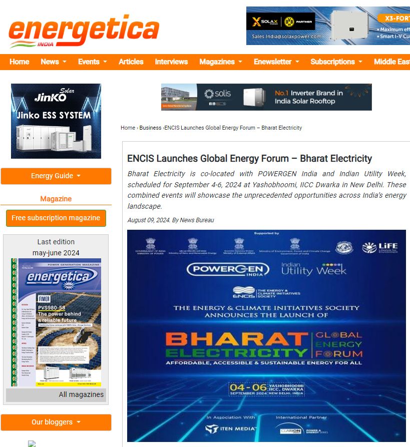 Energetica India Magazine | Bharat Electricity to Celebrate India's Awe ...