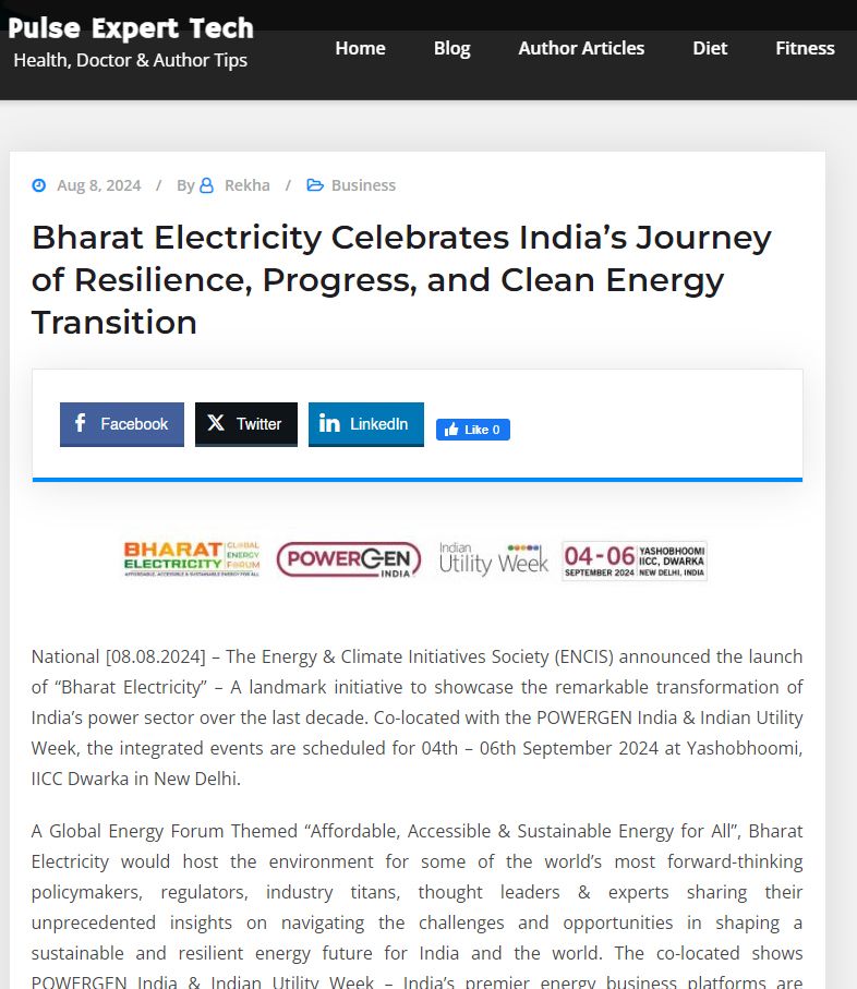 Pulse Expert Tech | Bharat Electricity to Celebrate India's Awe ...