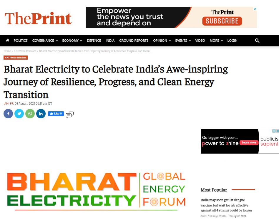 The Print | Bharat Electricity to Celebrate India's Awe-inspiring ...